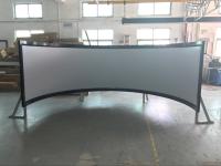 China 180 270 270 360 Degree Curved Fixed Frame Projector Screen Meeting Room Museum Exhibition for sale