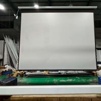 China 4x3 m High Quality Large Electric Projection Screen/ Motorized Projector Screen Tubular Motor for Projector Screen for sale