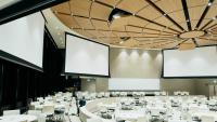 China Large Tab Tensioned Motorized Screen with HD Flexible White and Silent Tubular Motor in Custom Sizes for sale