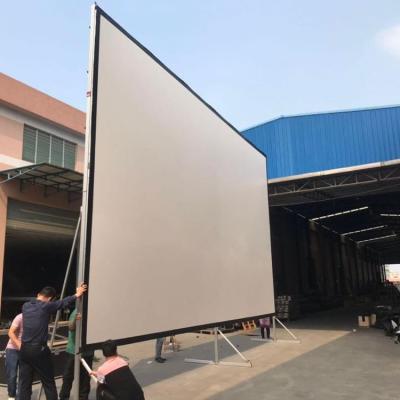 China 300 Inch Fast Fold Screen Front Rear Projection Screen Portable Outdoor Cinema Large Venue Projection for sale