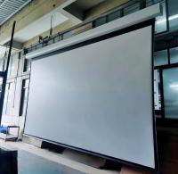 China Heavy Duty Motorized Projector Screen with Tab Tensioning and 4K Support for sale