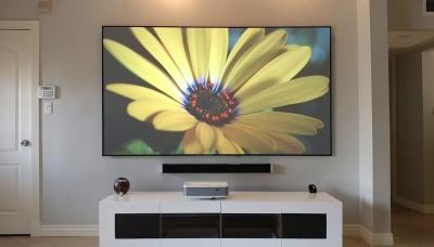 China Cinema Fixed Frame Screen Diamond Anti - Light Projector Panel 170° View Angle for sale