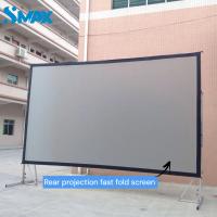 China PVC Material / Front Rear Projection / Adjustable Feet 300inch Fast Fold Screen for Trade Show for sale