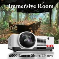 China SMX 3LCD 6000 Lumens Short Throw Laser Projector for Immersive Room Floor Interactive Projection for sale