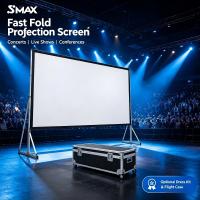 China 200inch Fast Fold Projection Screen with Tool-Free Assembly and Flight Case for Easy Transport for sale