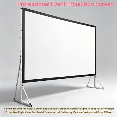 China 200inch Fast Fold Projection Screen with Tool-Free Assembly and Flight Case for Easy Transport for sale