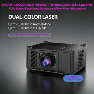 China 25000 ANSI Lumens Laser Projector with Dual-Color Laser Technology and DMX512 for Large Venue 3D Mapping for sale