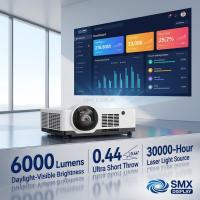 China MX-SL600U Ultra Short Throw Laser Projector with 6000 Lumens and WUXGA Resolution for Daylight-Visible Displays for sale