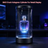 China 5 inch Holographic Display with 960 × 540 Resolution and Transparent Acrylic Cylinder for Retail 3D Hologram Display for sale
