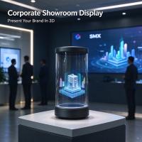 China 5 Inch Holographic Display with Transparent Acrylic and Aluminum Alloy Housing for Retail Advertising and Brand Promotion for sale
