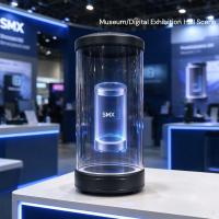 China 5 Inch 3D Holographic Cylinder Display with Transparent Acrylic Housing and 960 × 540 Resolution for Commercial Product Showcase for sale