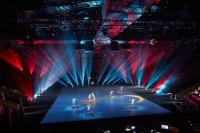 China Large 45 Degree Stage 3d image projection hologram System , 8 x 30 Meter Foil for sale
