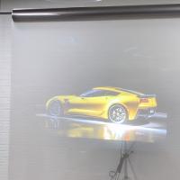 China Transparent Self Adhesive Holographic Rear Projection Film for Window Projection for sale
