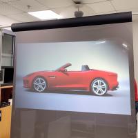 China High Contrast Natural Black Self-Adhesive Rear Projection Film for shop window display for sale