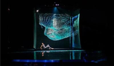 China Pepperscrim Hologram Screen with 78% Transparency and 2.0-2.4 Screen Gain for Front and Rear Projection for sale