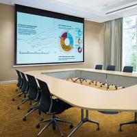 China Aluminum Recessed Tab Tensioned Motorized Screen IR for sale