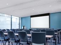 China Aluminum Recessed Tab Tensioned Motorized Screen IR for sale