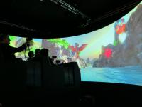 China 180 Degree RoHS Flight Simulator Projection Screen Matte for sale