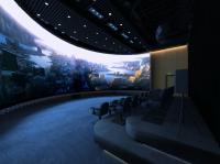 China 360 Degree Flight Curved Simulation Screens Floor Standing for sale