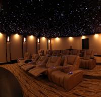 China 12VDC Polyester Fiber Optic Star Ceiling Panels Caviar Ceiling Acoustic Panel for sale