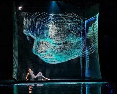 China Length 50m 3D Holographic Projection Screen Transparent Holoflex for sale