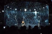 China 3D Holo Gauze Holographic Screen Transparent Mesh Projector 30m Length for sale