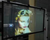 China 3D Advertising Rear Projection Film Daylight Glass Holographic 100um Transparent for sale