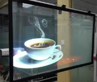 China 3D Advertising Rear Projection Film Daylight Glass Holographic 100um Transparent for sale