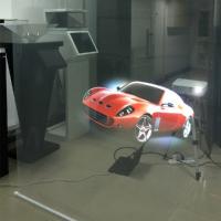 China 3D Advertising Rear Projection Film Daylight Glass Holographic 100um Transparent for sale
