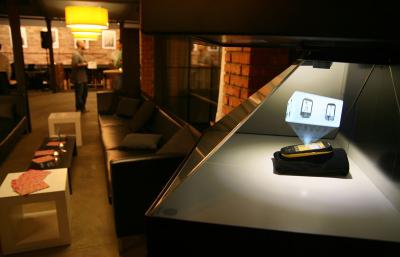 China Tempered Glass Hologram Pyramid Display Showcase For Advertising Plug Play for sale