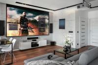 China Motorized Projector Screen RF Remote 120 Inch For Cinema Meeting Room for sale