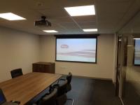 China Motorized Projector Screen RF Remote 120 Inch For Cinema Meeting Room for sale