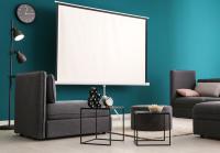China Tripod Stand Projection Screens 84x84 inch Portable 1.0 Gain for sale