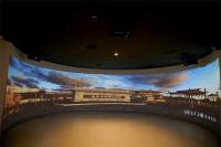 China 360° Curved Projection Screens 3.6mm Height Retractable For Cinema Simulation for sale