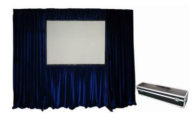 China 180 Inch 16:9 Ratio Dual Vision Front & Rear Projection Fast Fold Projector Screen With Skirt for sale