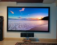 China Custom made Fixed Frame Screen / Curved Projection Screen Wall Mount for sale