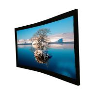 China Custom 3D Curved Fixed Frame Projection Screen , 180 degree Circular Projection Screen for sale