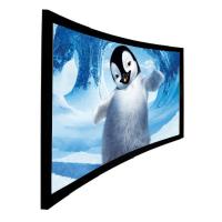 China Custom 3D Curved Fixed Frame Projection Screen , 180 degree Circular Projection Screen for sale