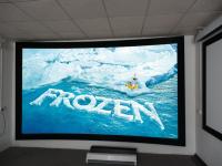 China Custom 3D Curved Fixed Frame Projection Screen , 180 degree Circular Projection Screen for sale
