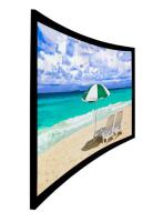 China ROHS Cinema curved fixed frame screen , wall mounted screens for projectors for sale
