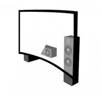 China 180 / 360 Degree Curved Projection Screen ,round projection screen high gain projection screen for sale