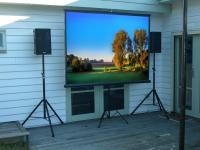 China 178x178cm Tripod Stand Projection Screen Fiberglass Matte White 1.0 Gain for sale