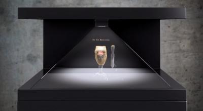 China 22inch 270 Degree Holo Cube 3D Hologram Showcase Display Pyramid Full HD Resolution for sale