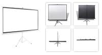 China Indoor / Outdoor Tripod Stand Projector Screen 70