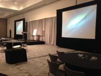 China Portable Outdoor Fast Fold Projection Screen 350inch With Front Rear Projection Fabric for sale
