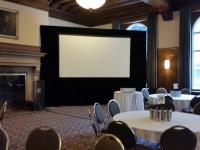 China Portable Outdoor Fast Fold Projection Screen 350inch With Front Rear Projection Fabric for sale