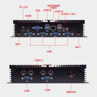 China Industrial Embedded Mini Pc Computer With I5 7267U 2 Rs232 Win10 Pro Vga Hd Fanless for sale