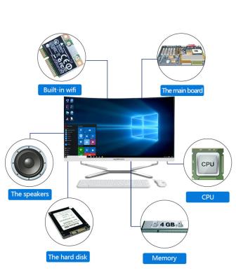 China 32 Inch All-in-one Gaming PC With Curved Screen And No CD ROM Optical Drive Black for sale