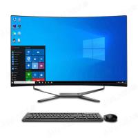 China 27 Inch Monoblock Computer Curve Screen I3 I5 I7 Win10 Barebone All In One Gaming Pc for sale