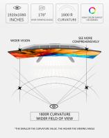 China 23.8 27 32 Inch Hot Sell High Quality Core I3 I5 I7 Curved Screen Gaming Computer Desktop All in One Pc Computer for Gaming for sale